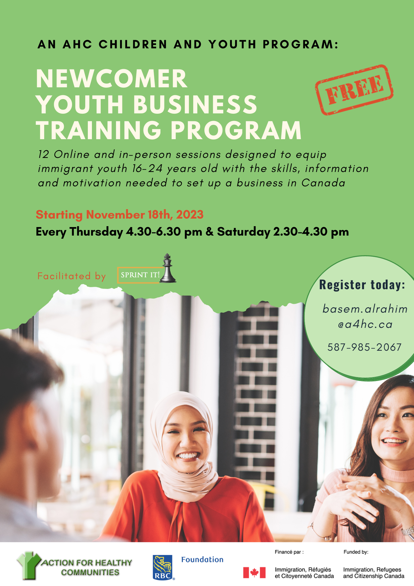 Newcomer Youth Business Training Program – Action for Healthy Communities